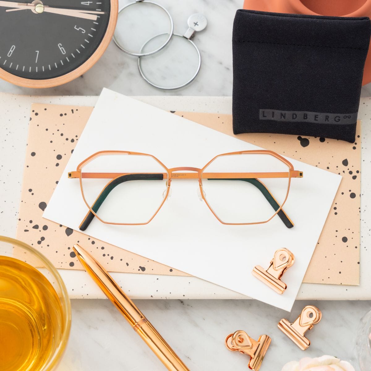 กรอบแว่นสายตา LINDBERG : STRIP 9854 C.60 ร้านแว่นตาโอคูระ